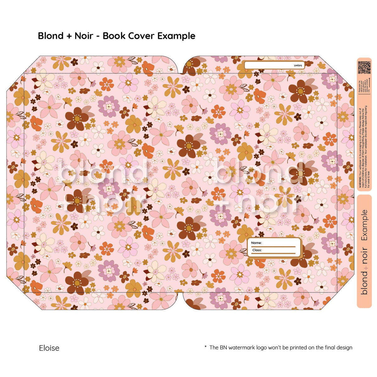 Eloise | Pre-cut Book Covers | Customisable Back to School Supplies ...