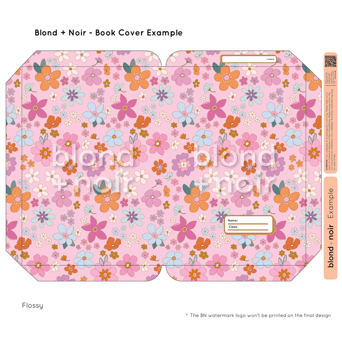 Flossy | Pre-cut Book Covers | Customisable Back to School Supplies ...