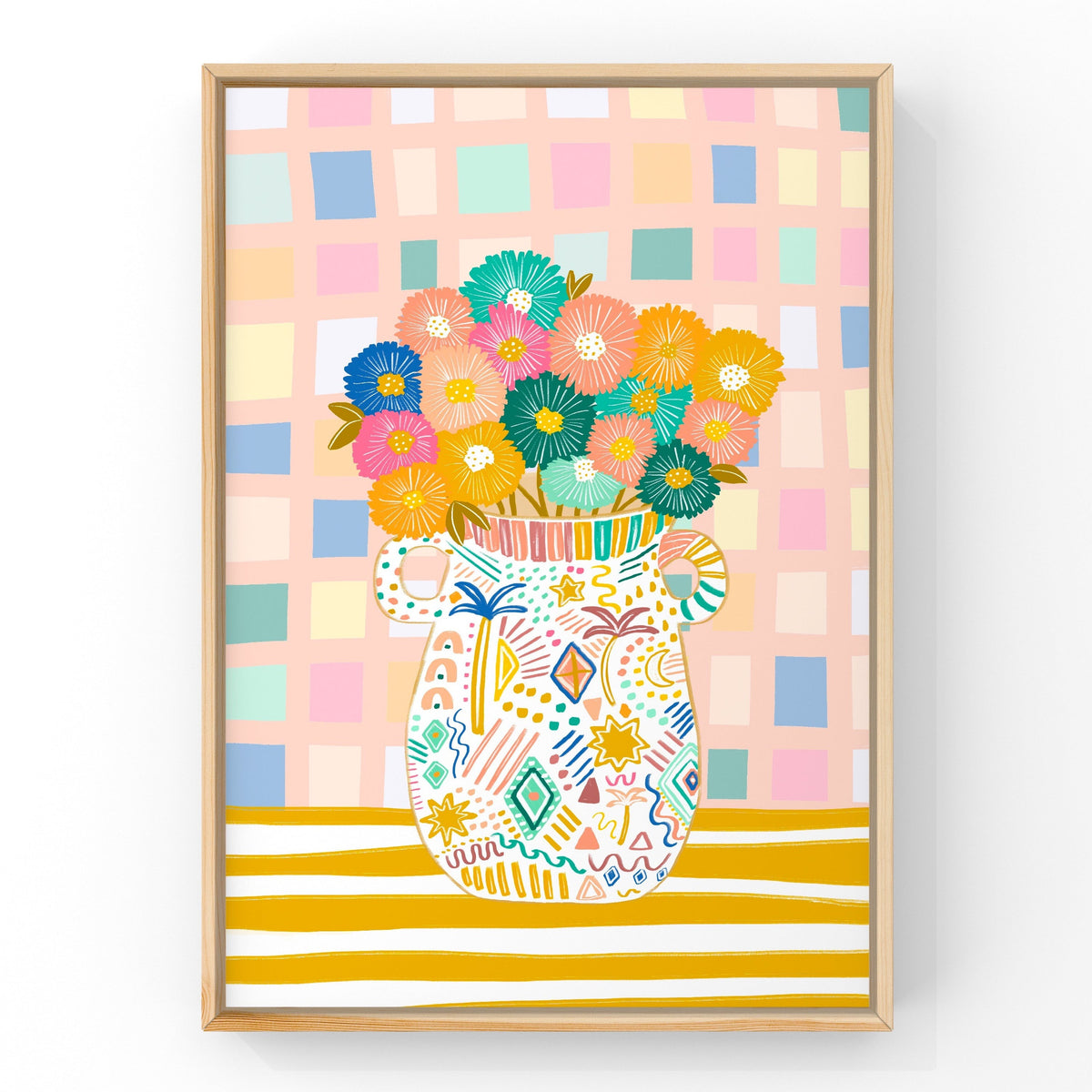 Happy Bloom by Little Peach + Pip | Art Print – Blond + Noir