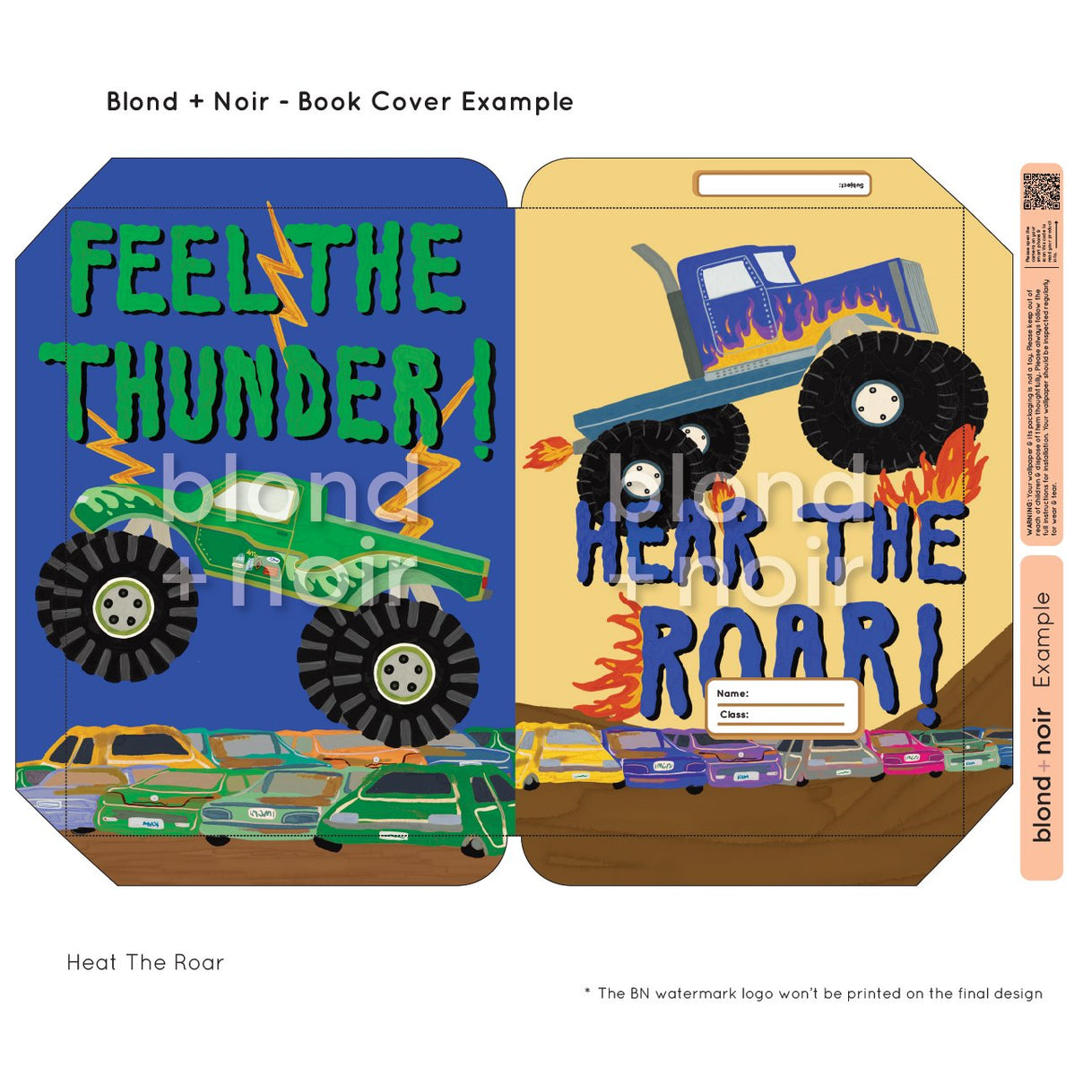 Hear The Roar | Pre-cut Book Covers | Customisable Back to School Supp ...