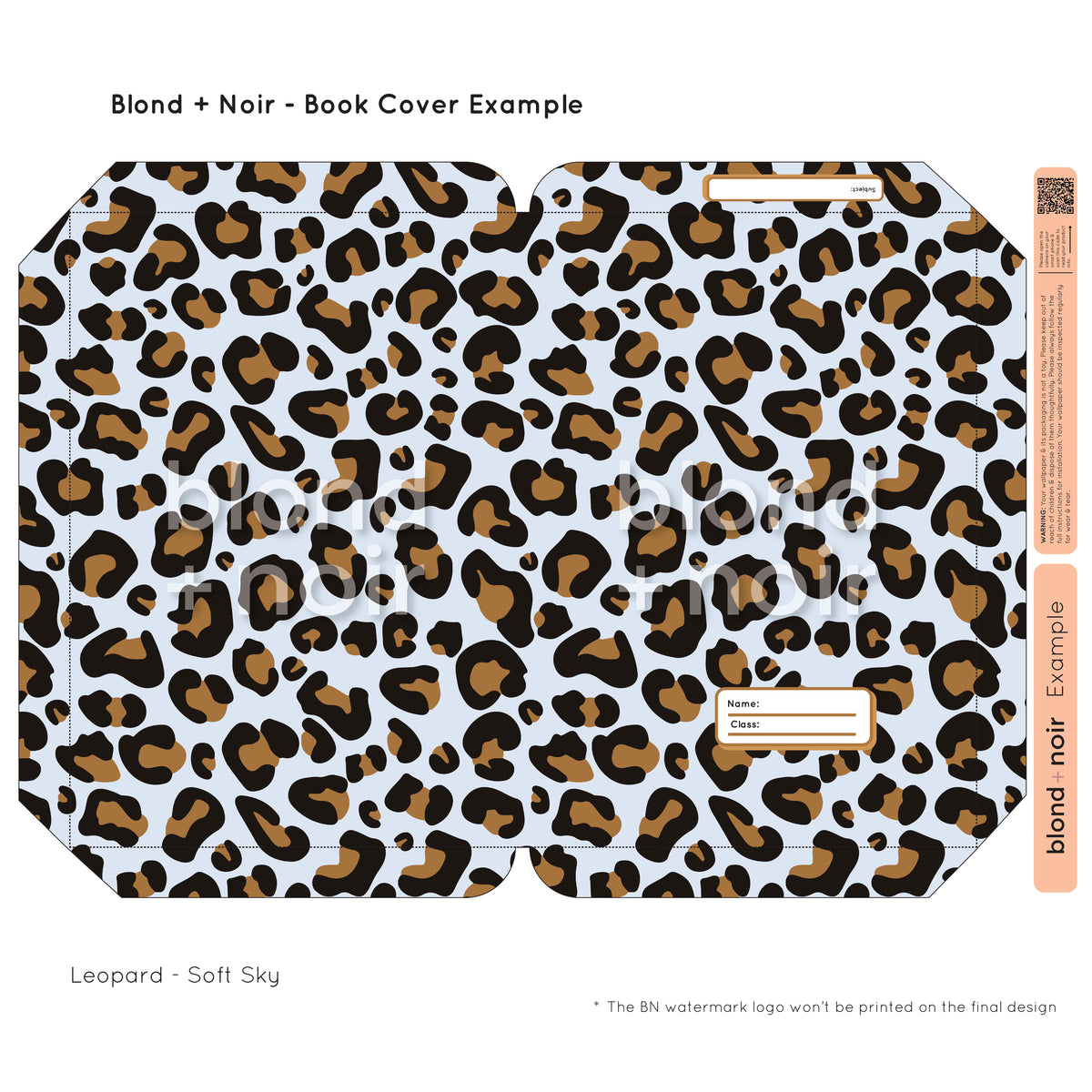 Leopard | Pre-cut Book Covers | Customisable Back to School Supplies ...