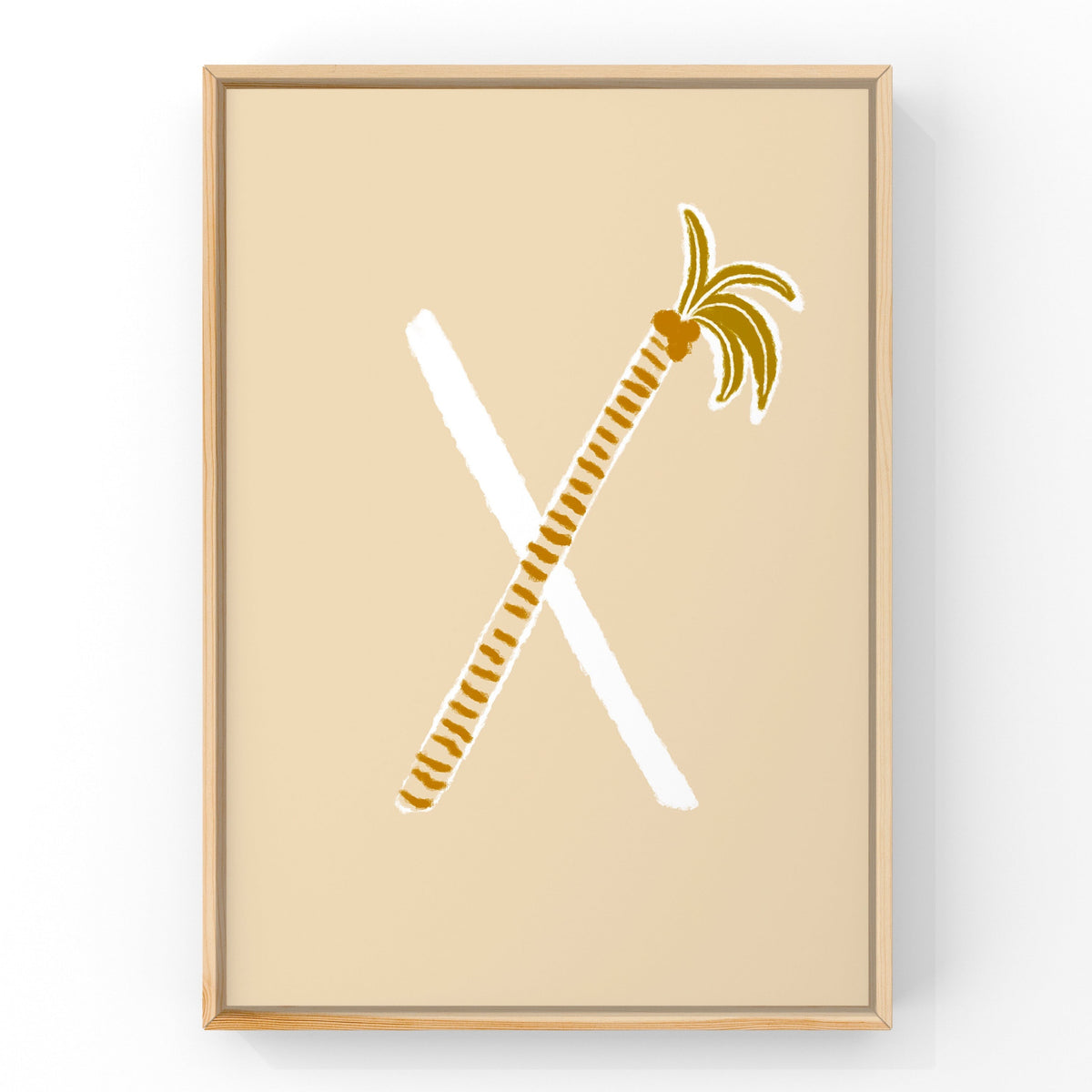 Letter X by Little Peach & Pip | Art Print – Blond + Noir