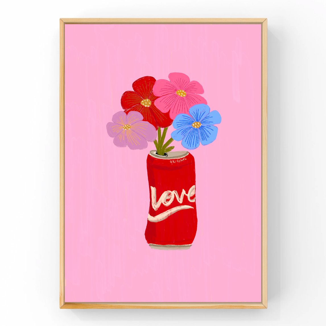 Love Cola - Pink | Art Print – Blond + Noir