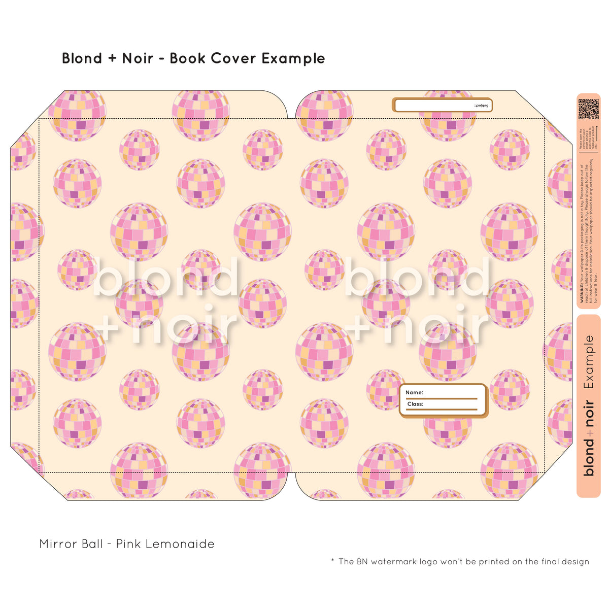 Mirror Ball | Pre-cut Book Covers | Customisable Back to School Suppli ...