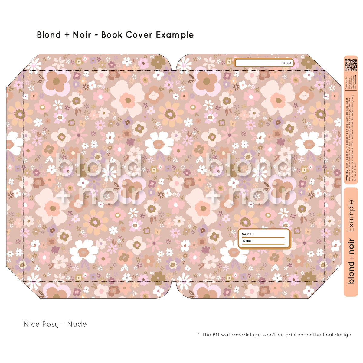 Nice Posy | Pre-cut Book Covers | Customisable Back to School Supplies ...