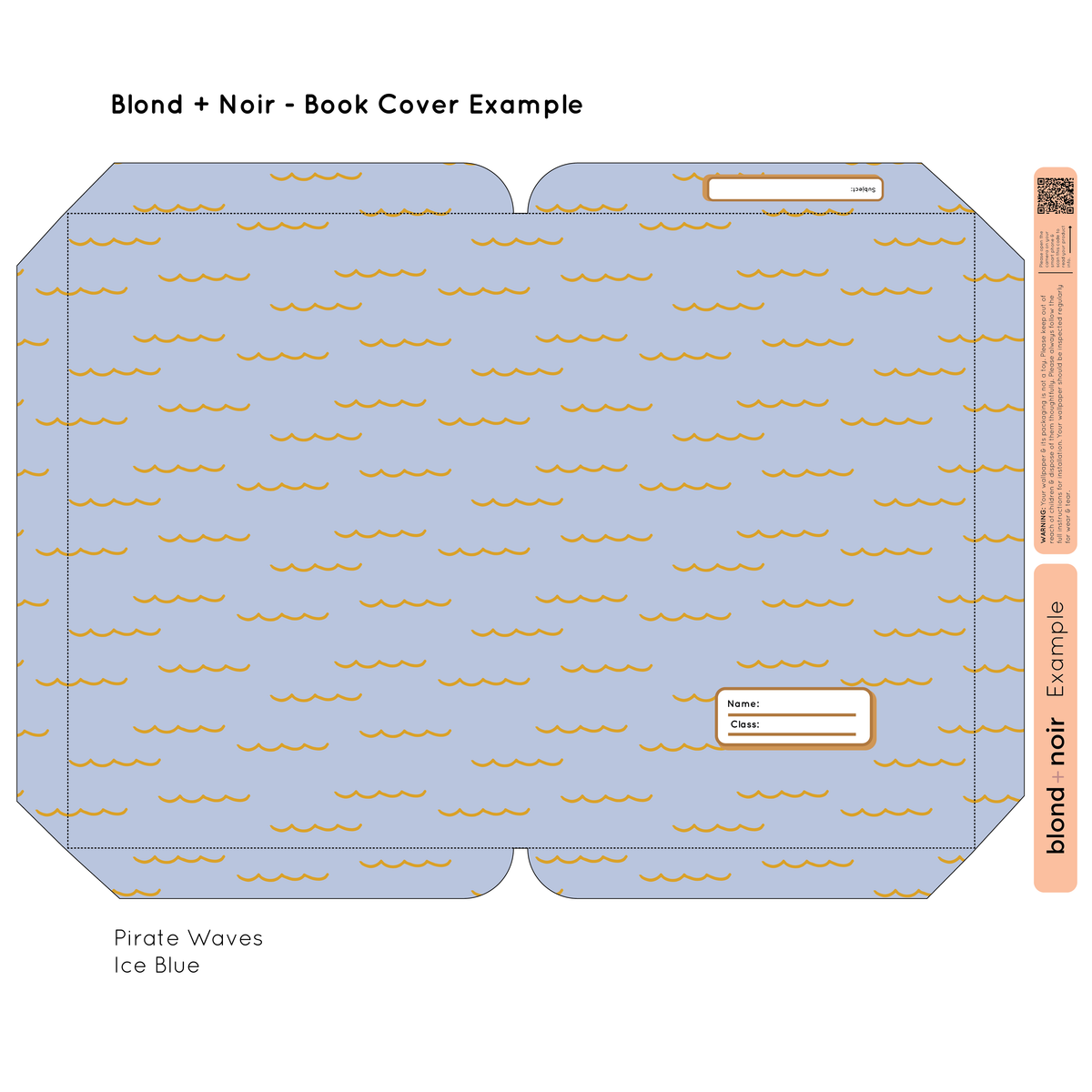 Pirate Waves | Pre-cut Book Covers | Customisable Back to School Suppl ...