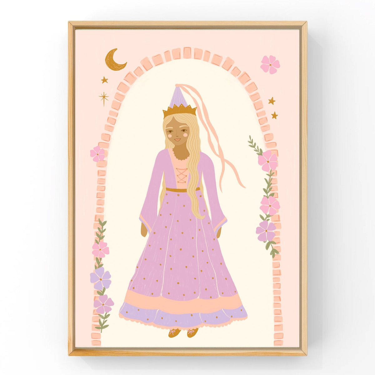 Princess Meadow | Kids Decor | Art Print – Blond + Noir