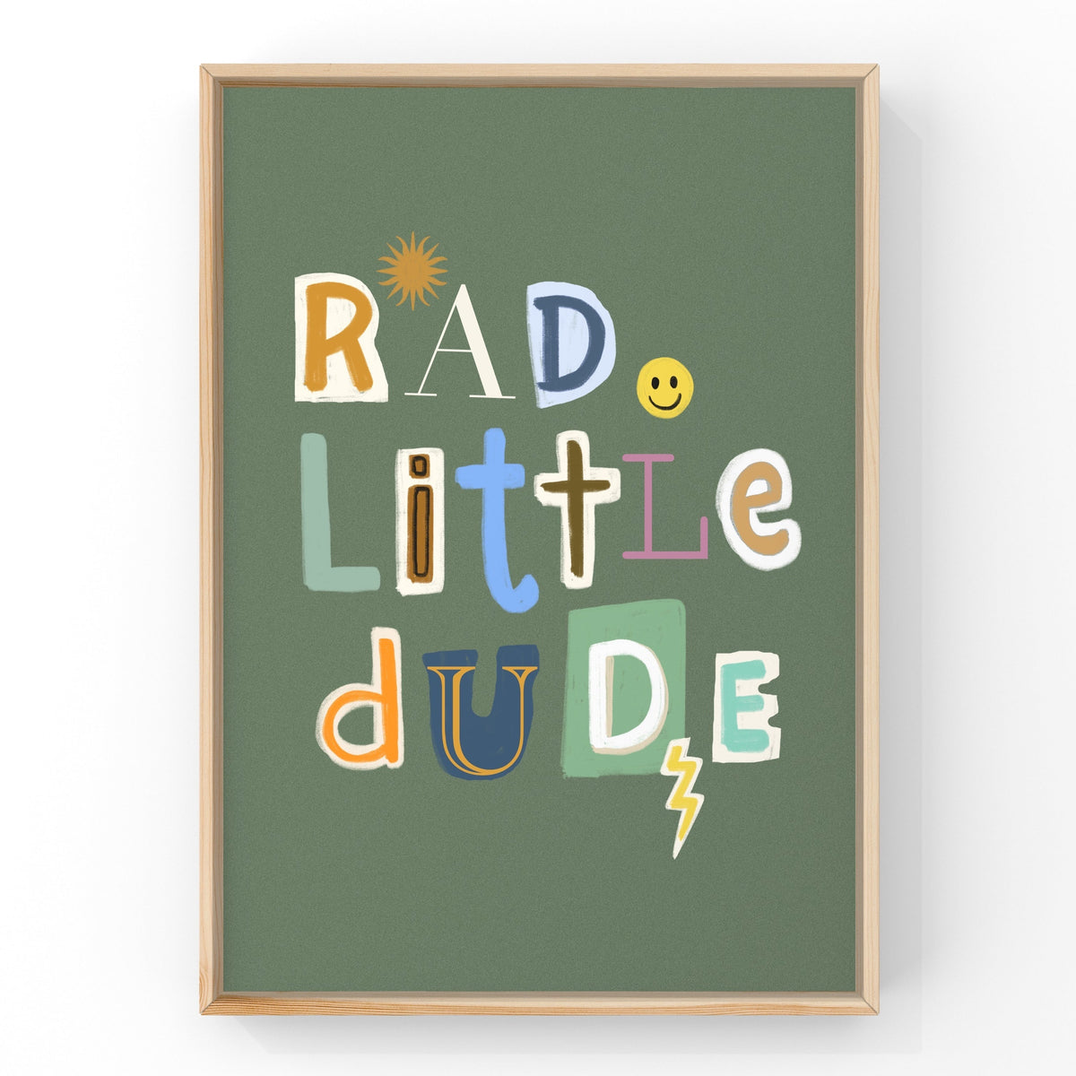 Rad little Dude by Little Peach & Pip | Art Print – Blond + Noir