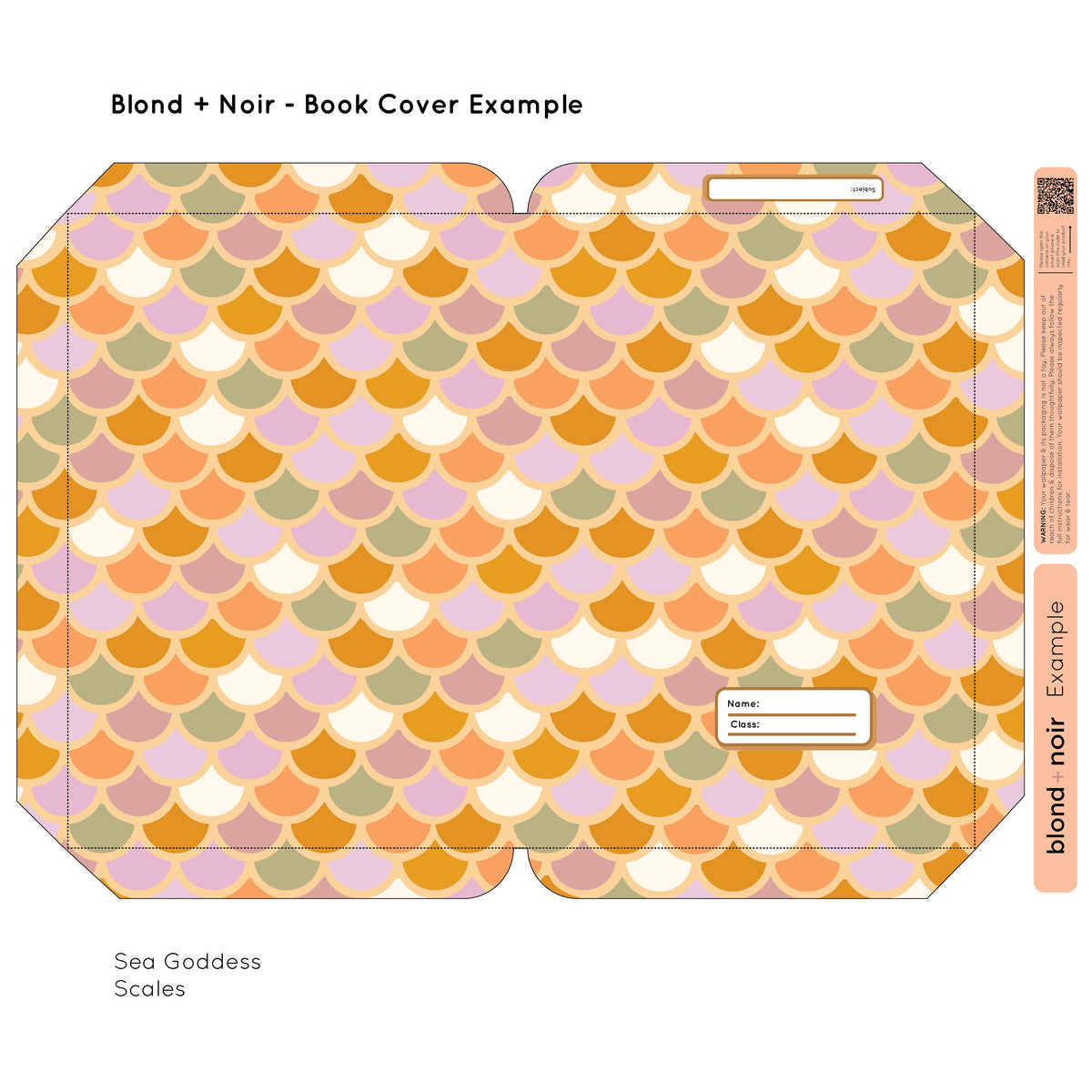 Sea Goddess Scales | Pre-cut Book Covers | Customisable Back to School ...