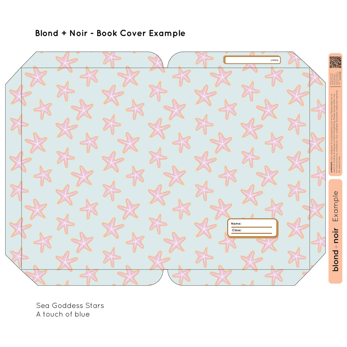 Sea Goddess Stars | Pre-cut Book Covers | Customisable Back to School ...
