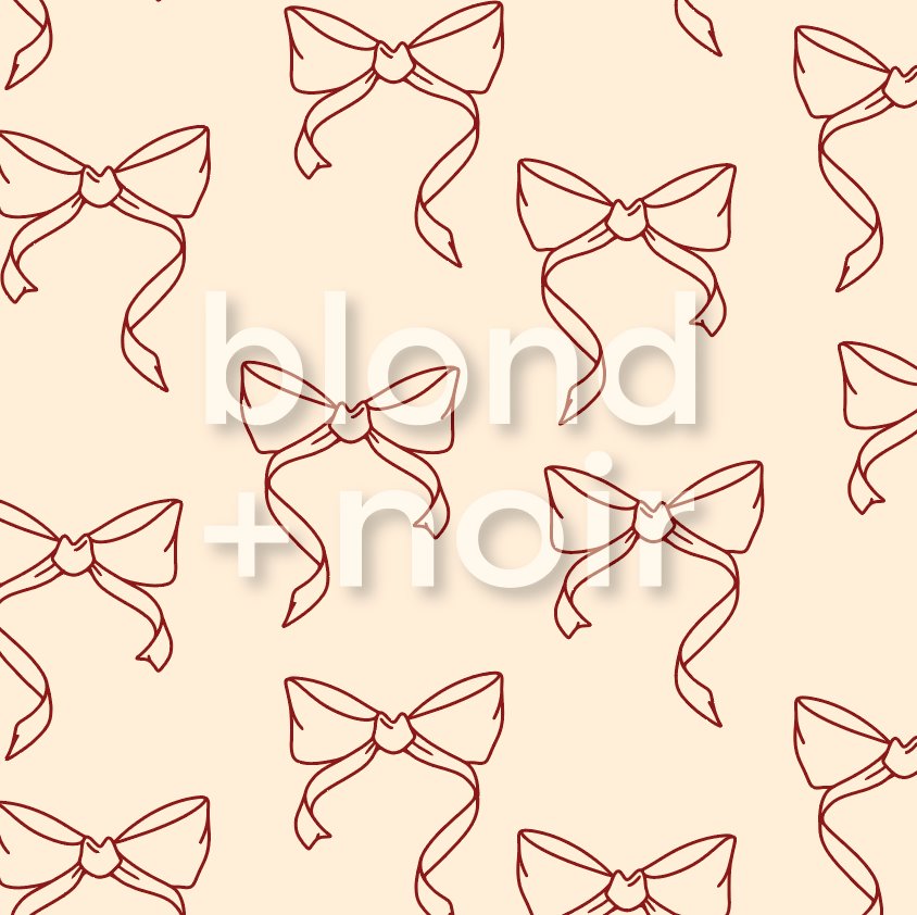 Vintage Bows | Full & Half Wall Wallpaper – Blond + Noir