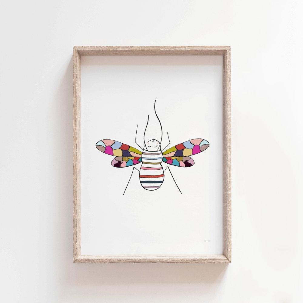 Dee Dee Bee | Kids Art Print – Blond + Noir