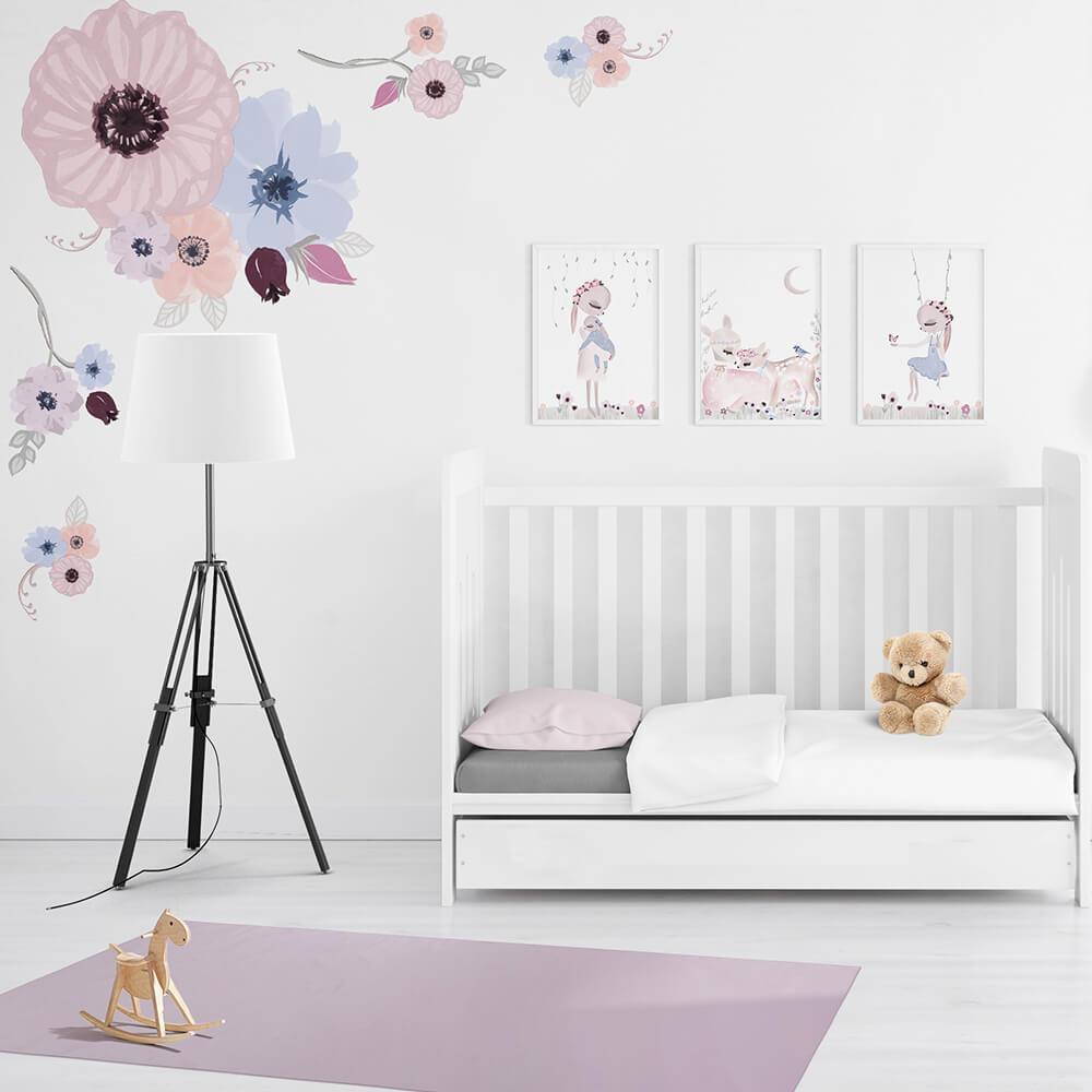 Hidden Forest Florals | Wall Decals – Blond + Noir
