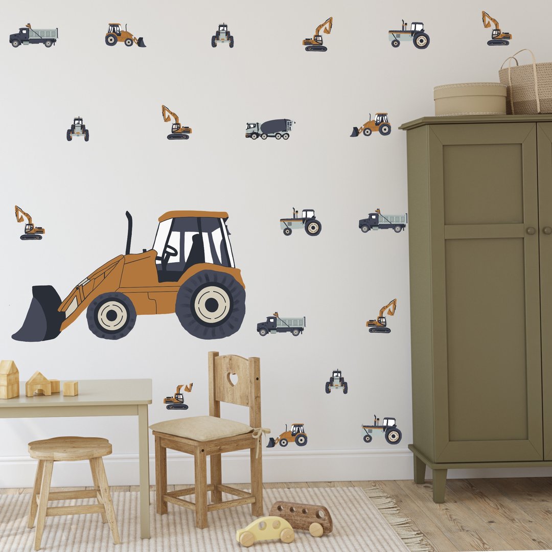 Maxi Digger | Wall Decals – Blond + Noir