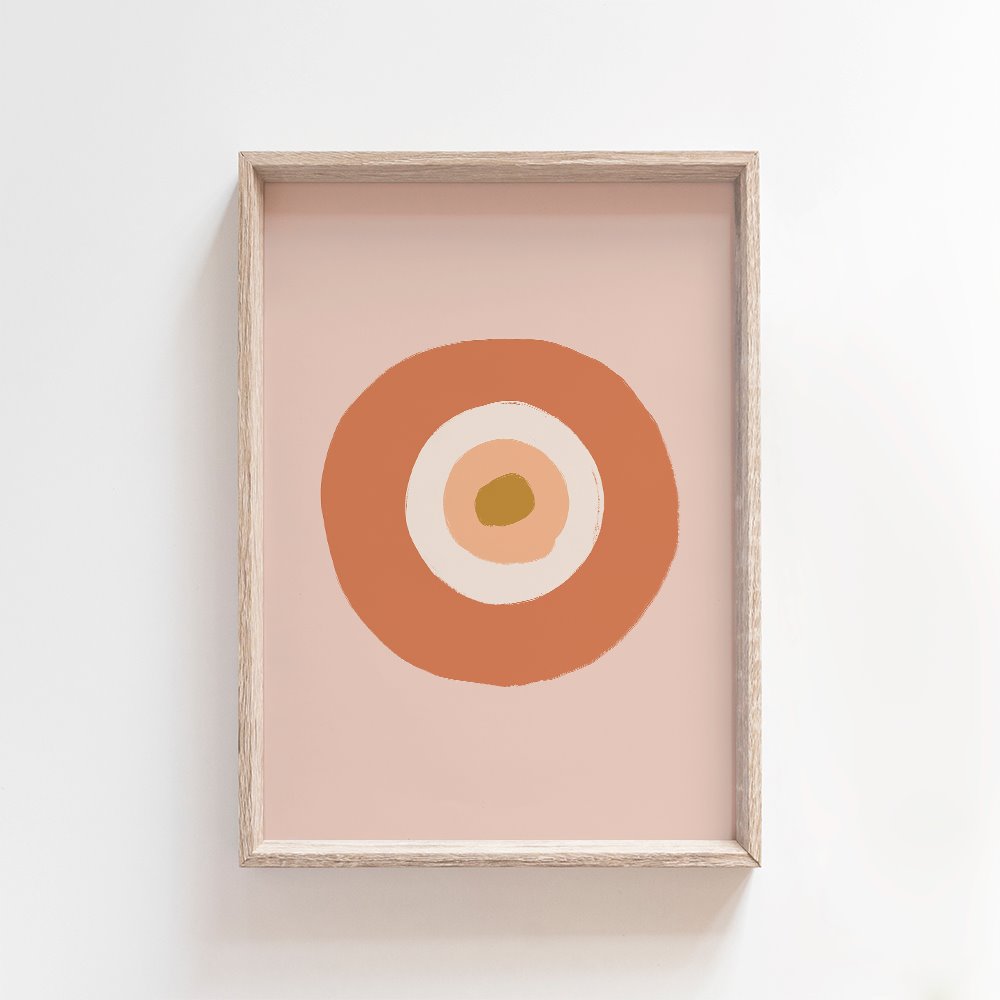 Protection Evil Eye - Tan | Art Print – Blond + Noir